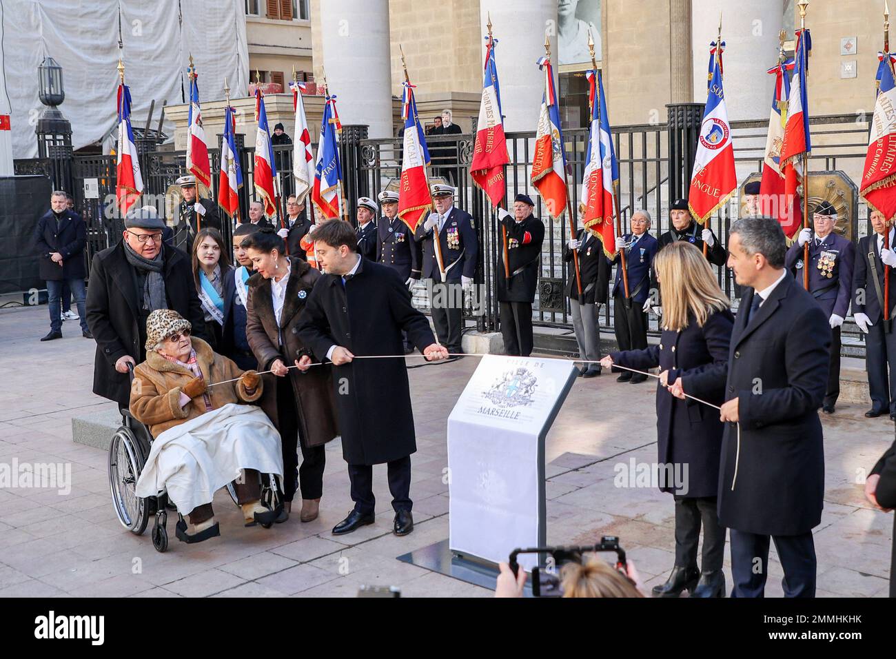 Denise Holstein (on a wheelchair) survivor of the deportation to ...