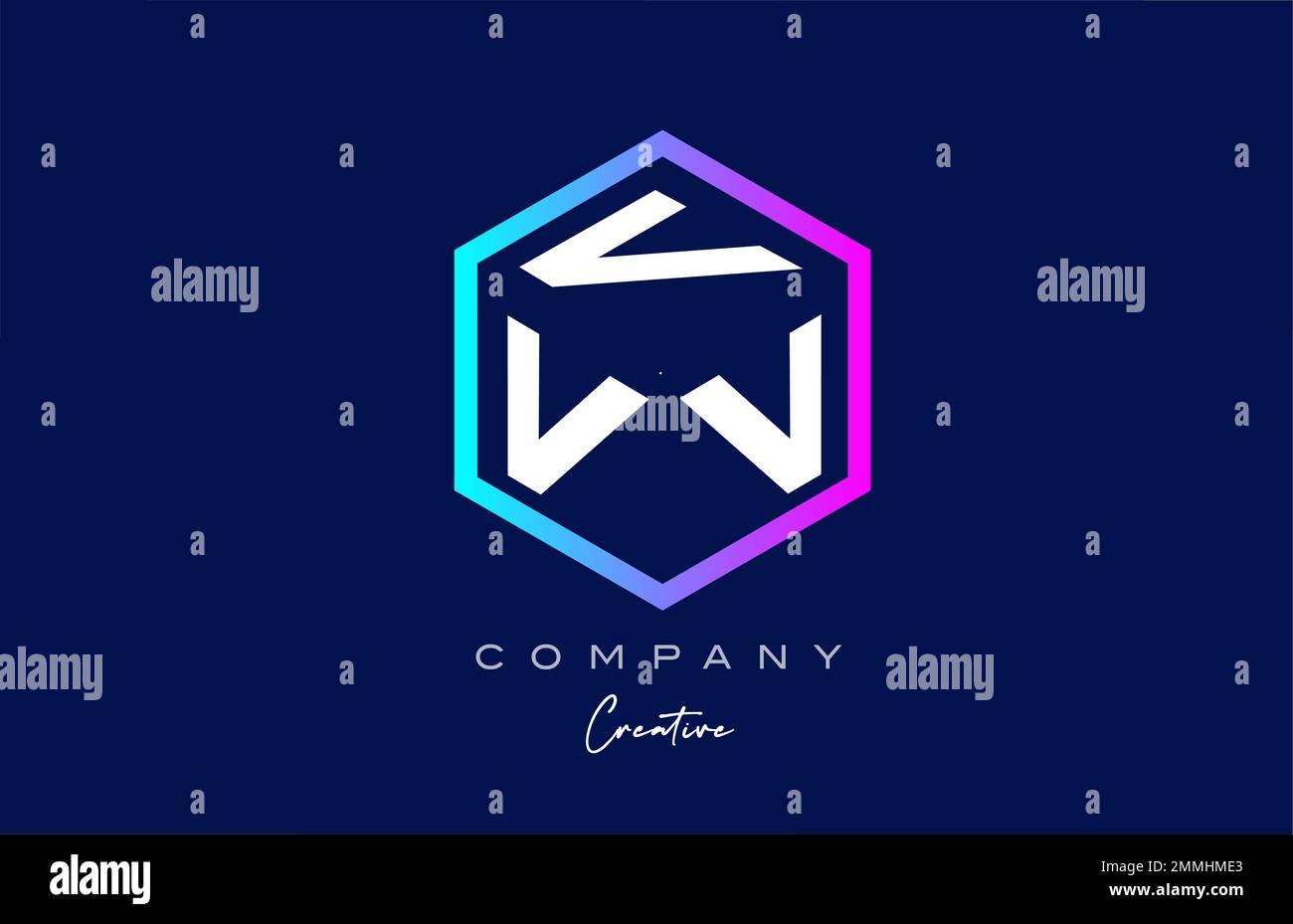 pink blue V three letter cube alphabet letter logo icon design with ...