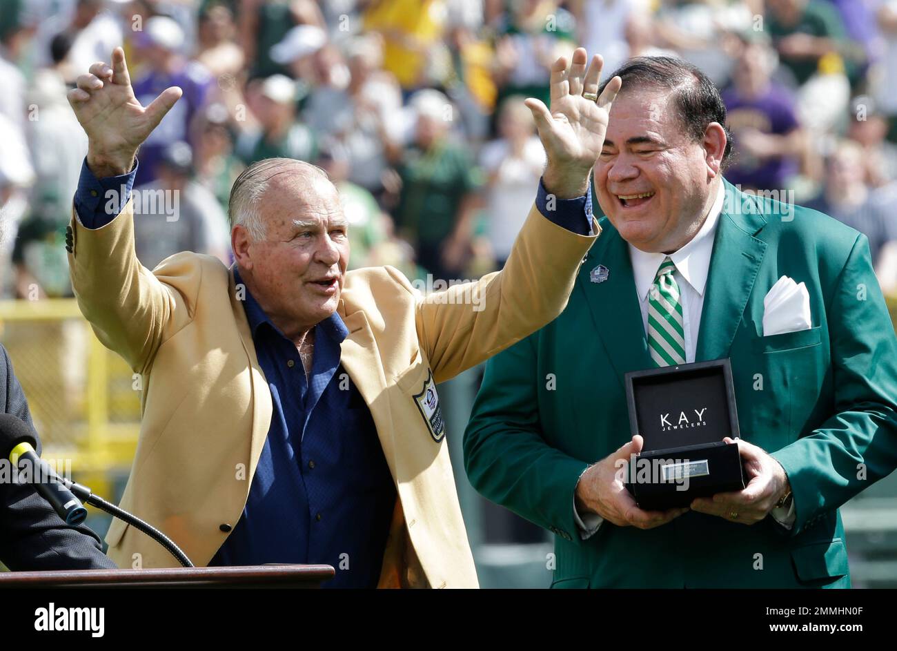 Former Green Bay Packers and Hall of Fame Jerry Kramer is honored at a ...