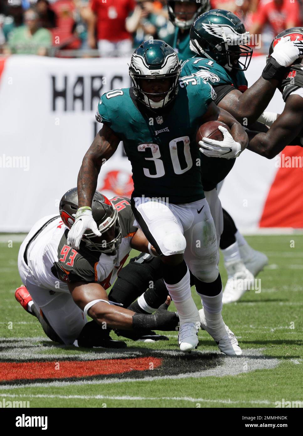 Philadelphia Eagles running back Corey Clement (30) runs the ball ...