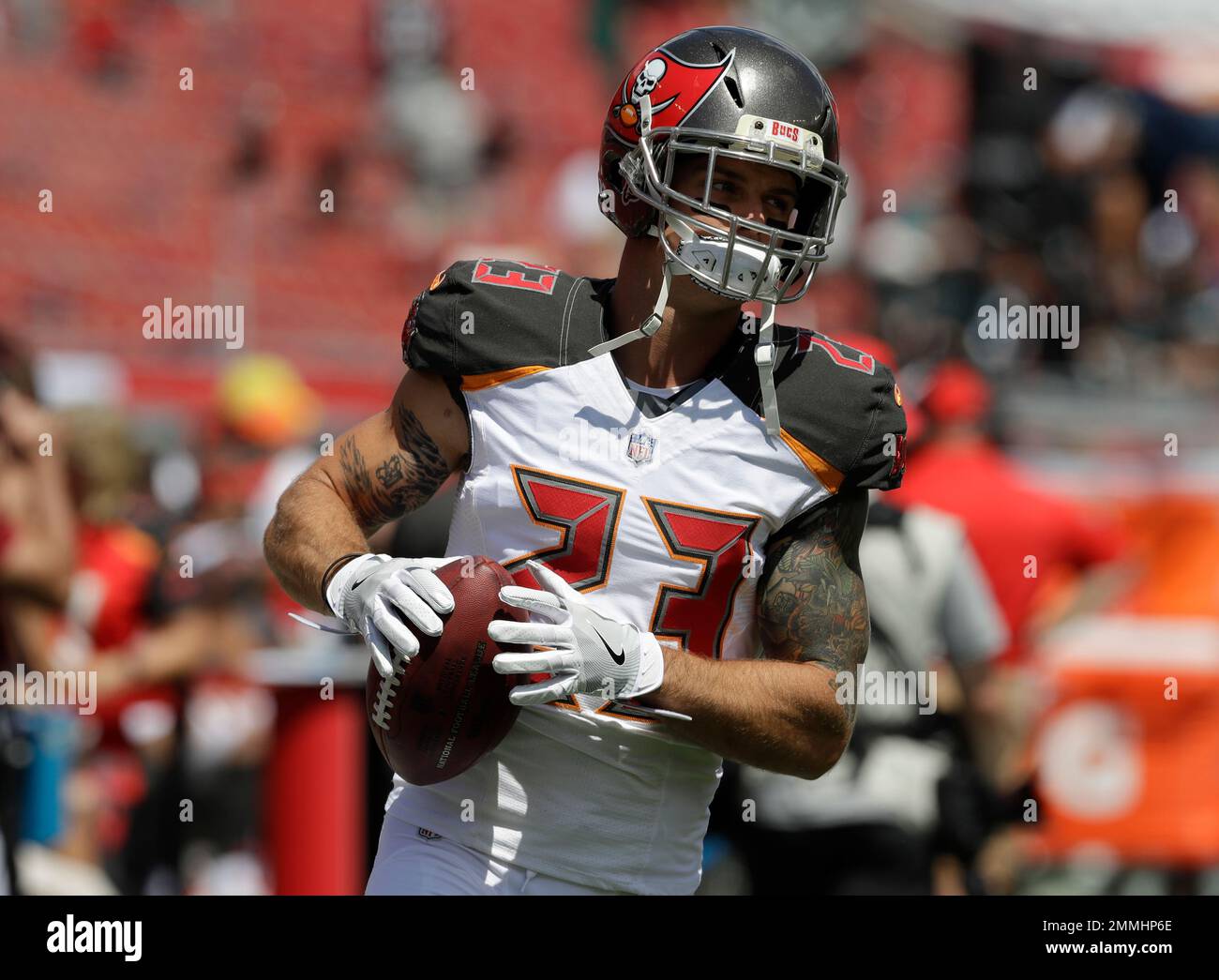 Tampa Bay Buccaneers defensive back Chris Conte (23) warms up, before ...
