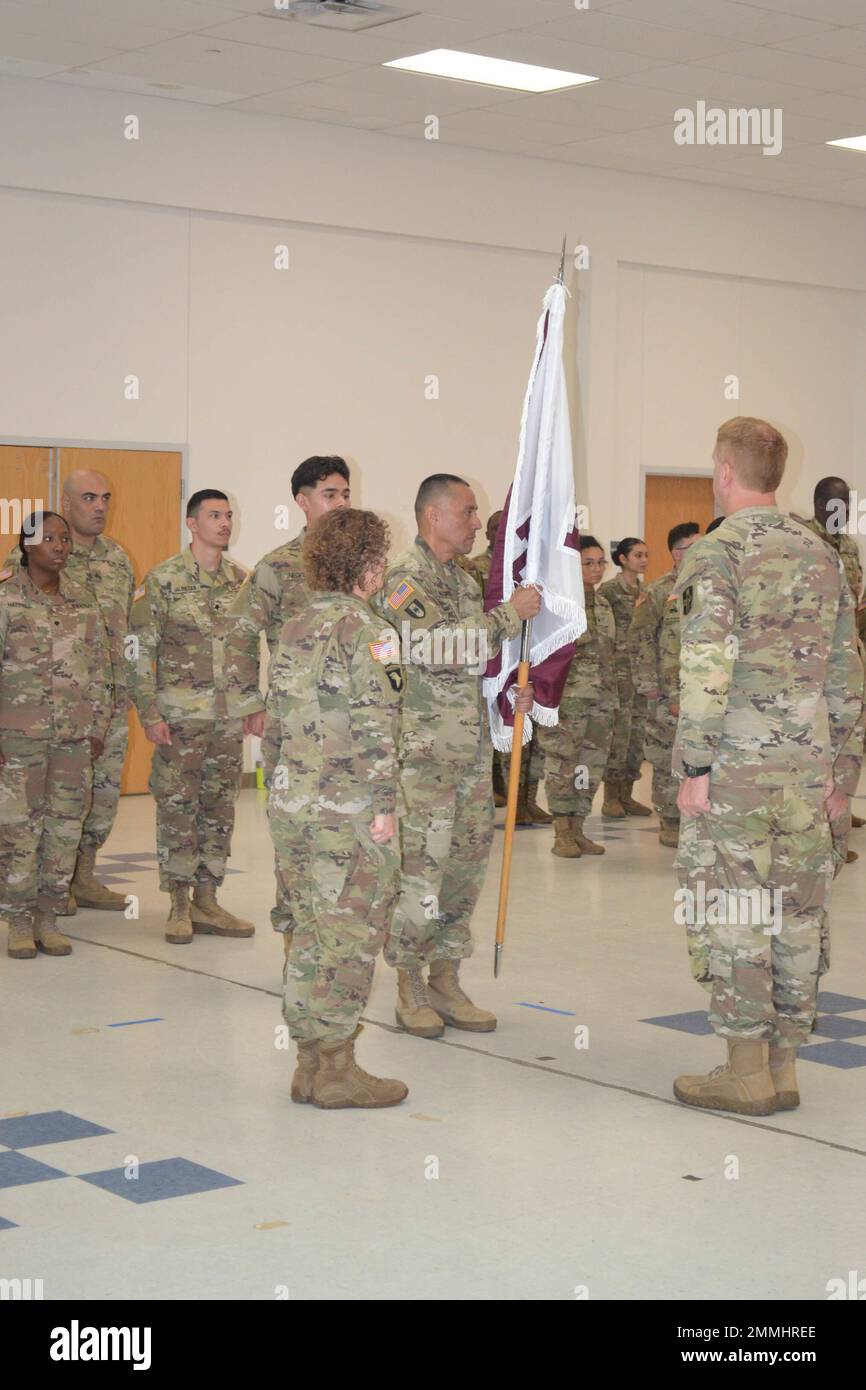 Col. Noel Pace, commander of the 176th Medical Brigade (right), Command ...
