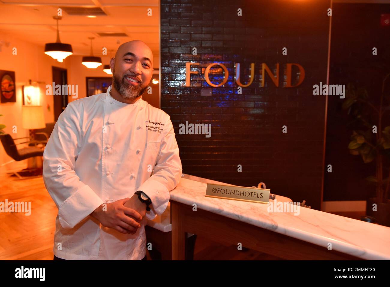 Chef Maynard Llera seen at the grand opening of FOUND Hotel, presented ...
