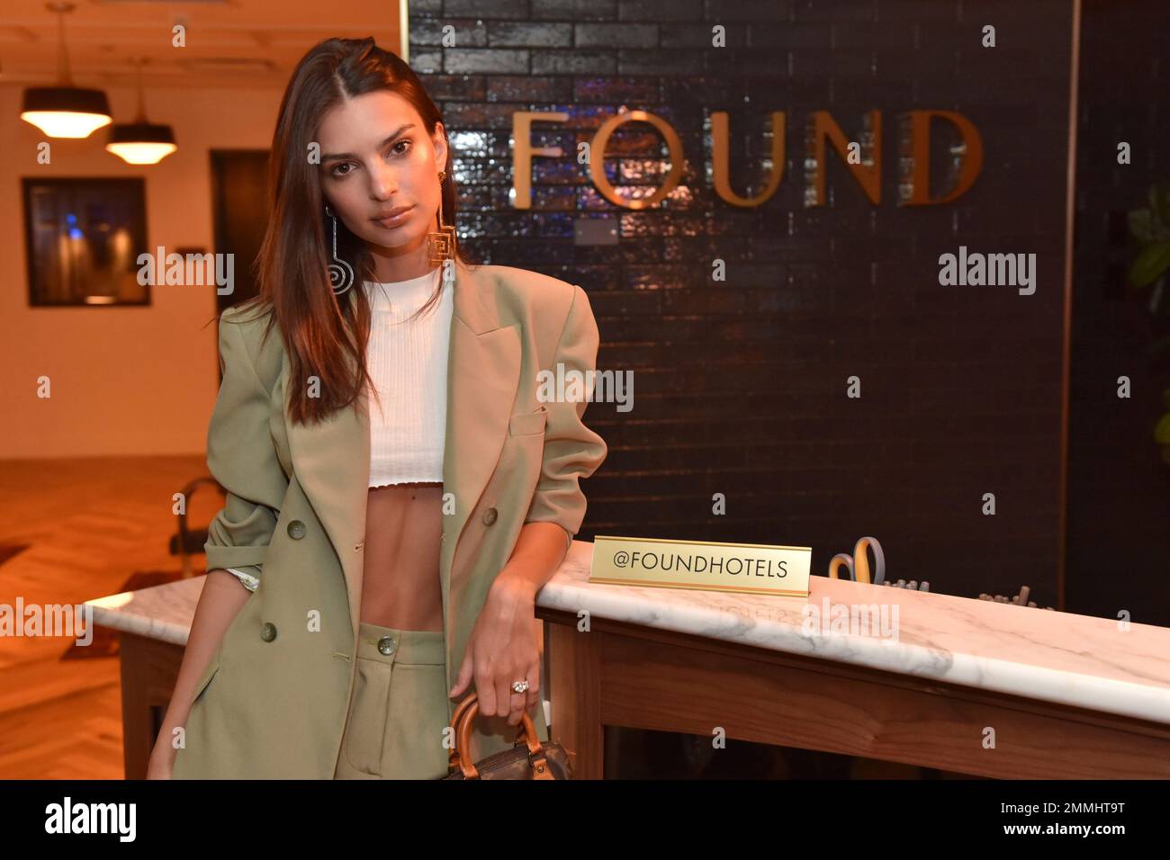 Emily Ratajkowski seen at the grand opening of FOUND Hotel, presented ...