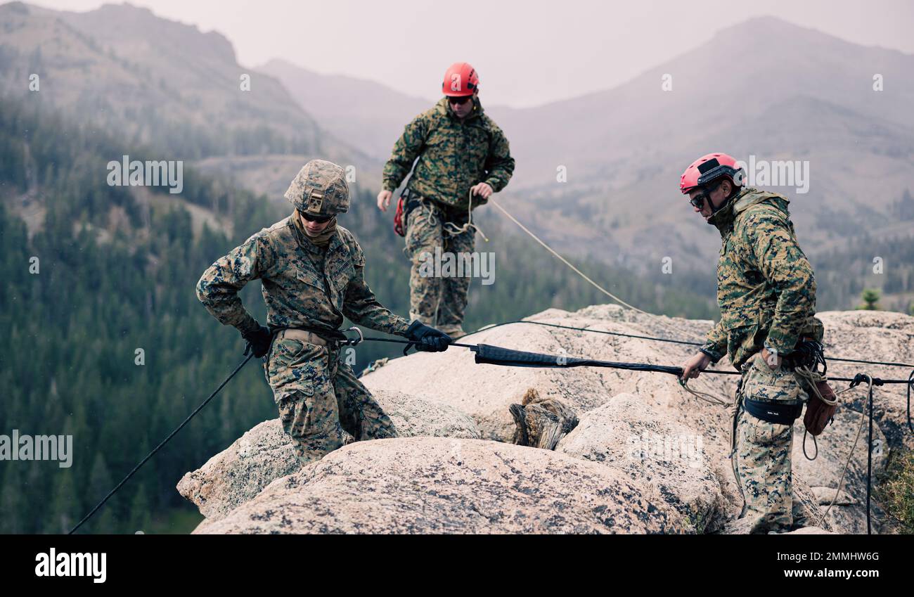 U.S. Marine Corps mountain warfare instructors with Marine Corps ...