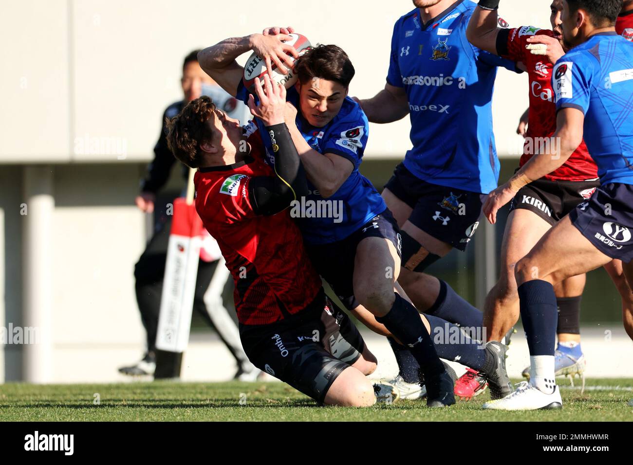 Kumagaya Rugby Stadium, Saitama, Japan. 28th Jan, 2023. Koki Takeyama ...