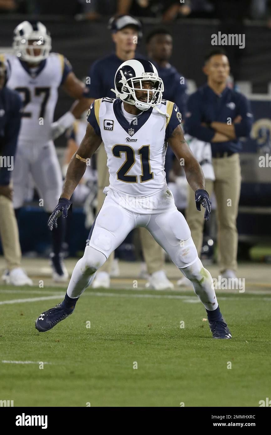 Los Angeles Rams cornerback Aqib Talib defends a play during an NFL ...