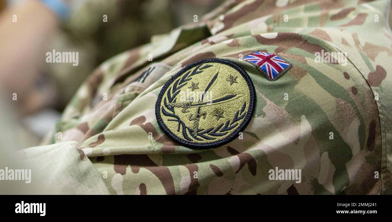 A member of the United Kingdom armed forces with their Combined Joint ...