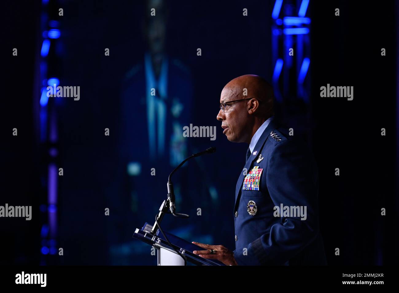 Air Force Chief of Staff Gen. CQ Brown, Jr. delivers a keynote address ...