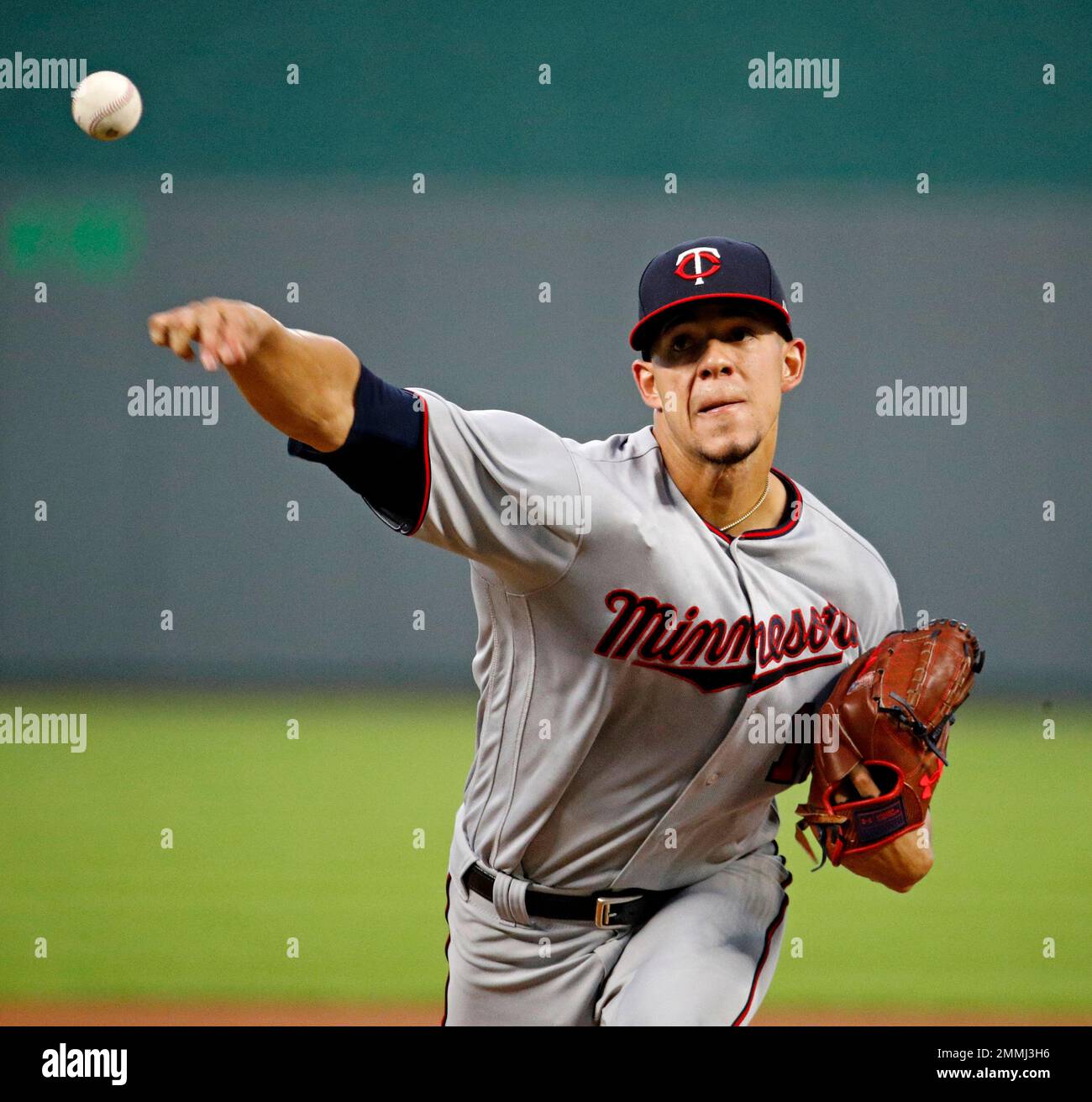 Minnesota Twins starting pitcher Jose Berrios throws during the first ...
