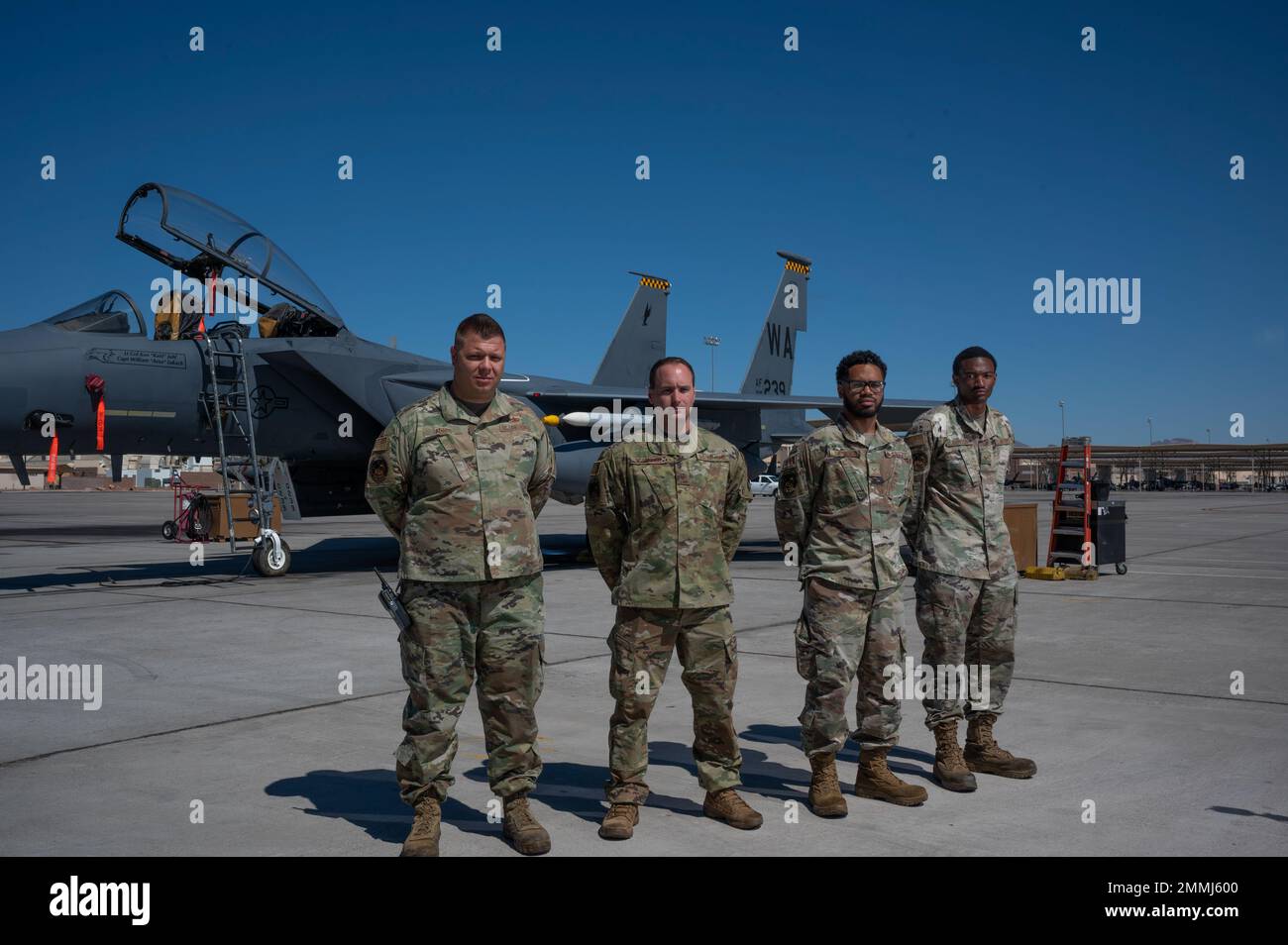 Airmen from the 757th Aircraft Maintenance Squadron stand in front of ...