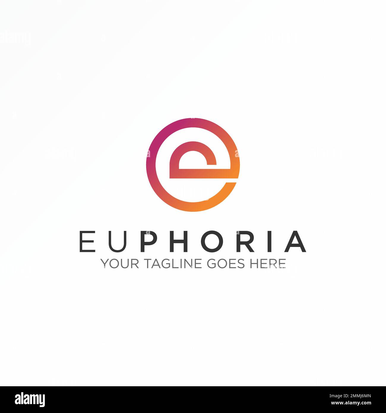 Letter or word E or EP font in line circle Image graphic icon logo ...