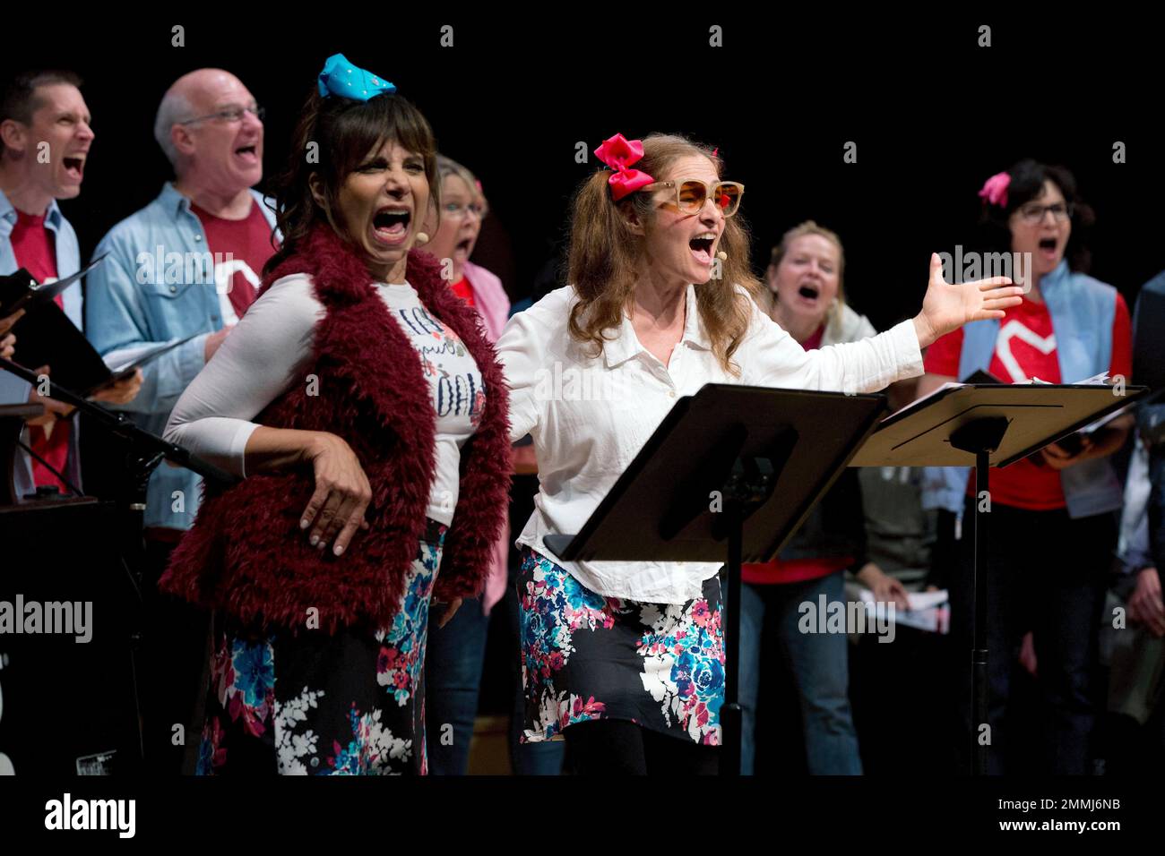 Jan Hadland, left, and Maria Ferrante perform in The Broken Heart Opera ...