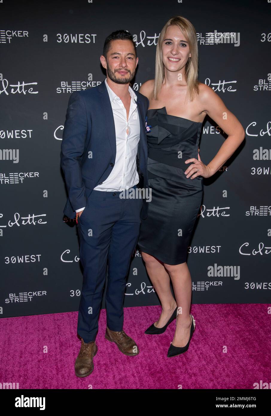 Jake Graf and Hannah Winterbourne attend a screening of "Colette" at ...