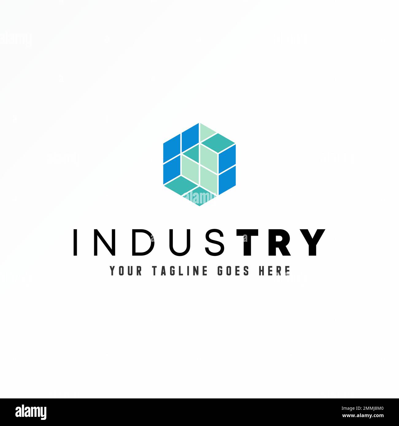 Simple and Unique 3D in hexagon image graphic icon logo design concept Abstract vector stock ...