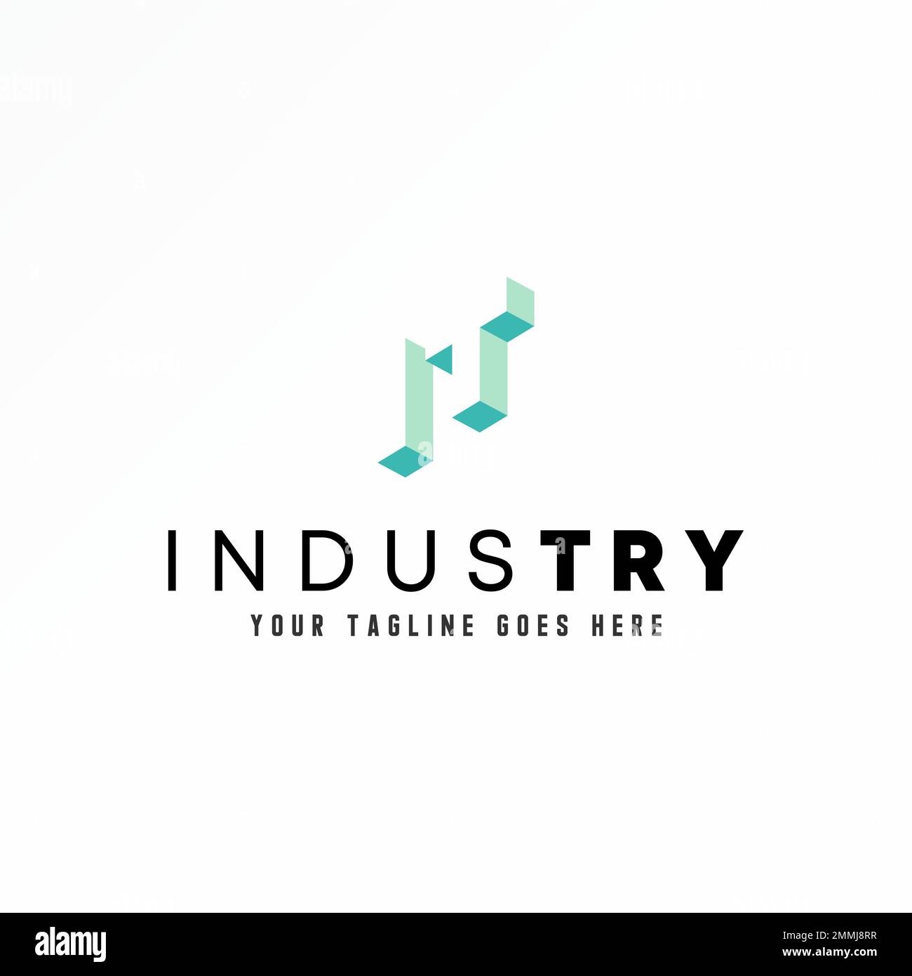 Letter or word IT sans serif font in simple 3D image graphic icon logo design abstract concept ...