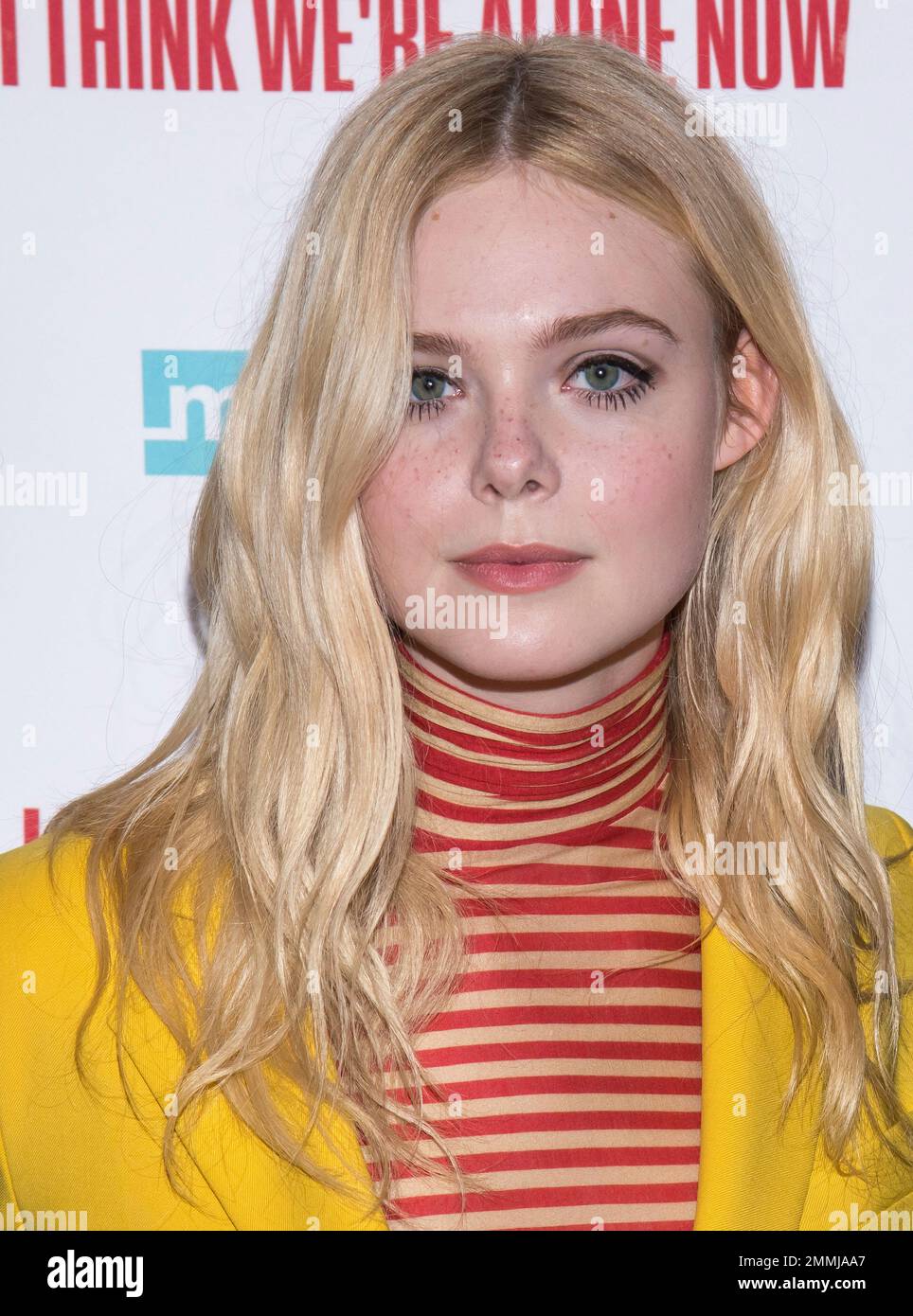 Elle Fanning attends a screening of "I Think We're Alone Now" at Dolby ...