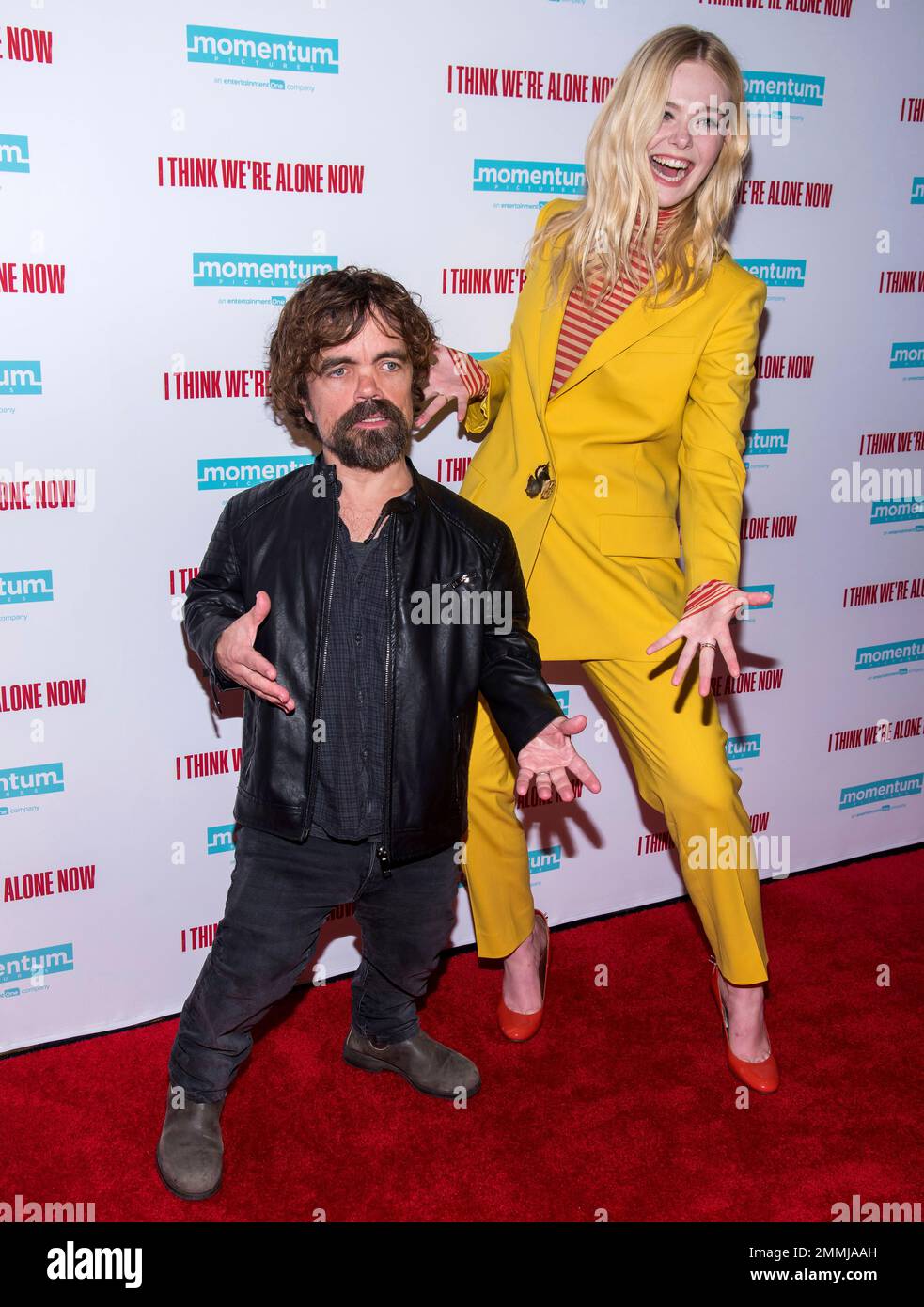 Peter Dinklage and Elle Fanning attend a screening of "I Think We're ...