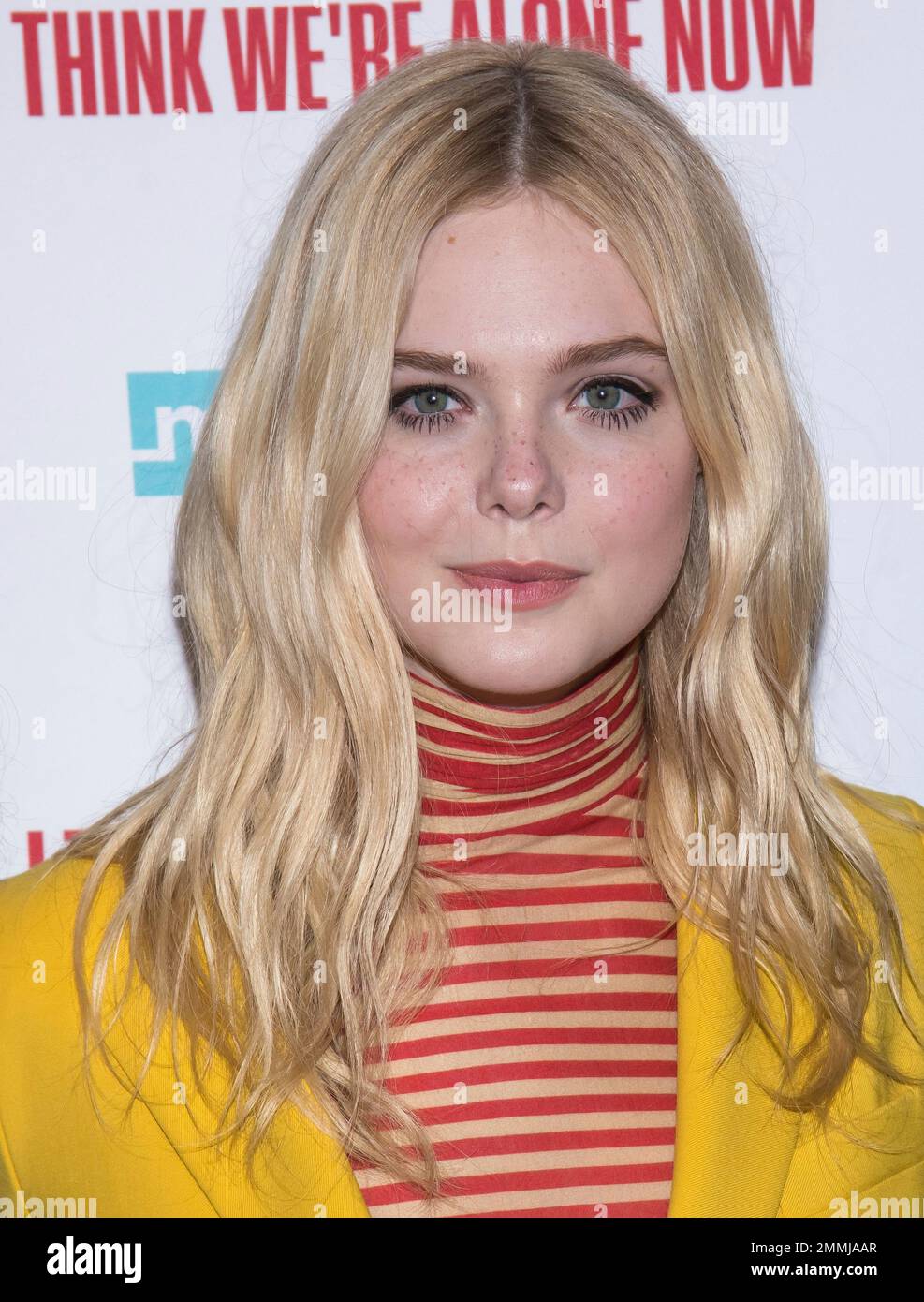 Elle Fanning attends a screening of "I Think We're Alone Now" at Dolby ...