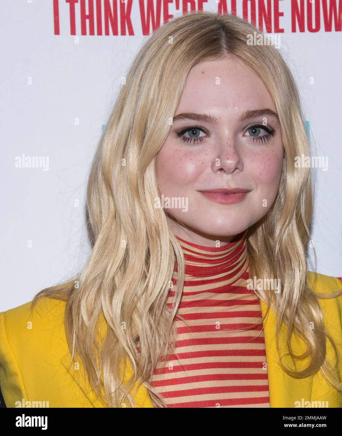 Elle Fanning attends a screening of "I Think We're Alone Now" at Dolby ...