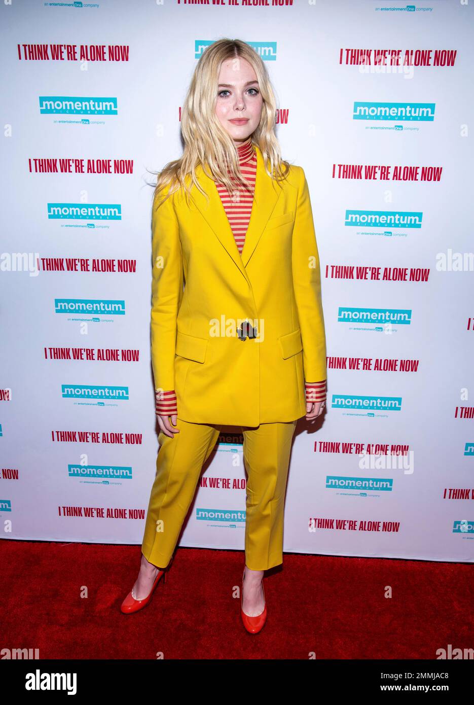 Elle Fanning attends a screening of "I Think We're Alone Now" at Dolby ...