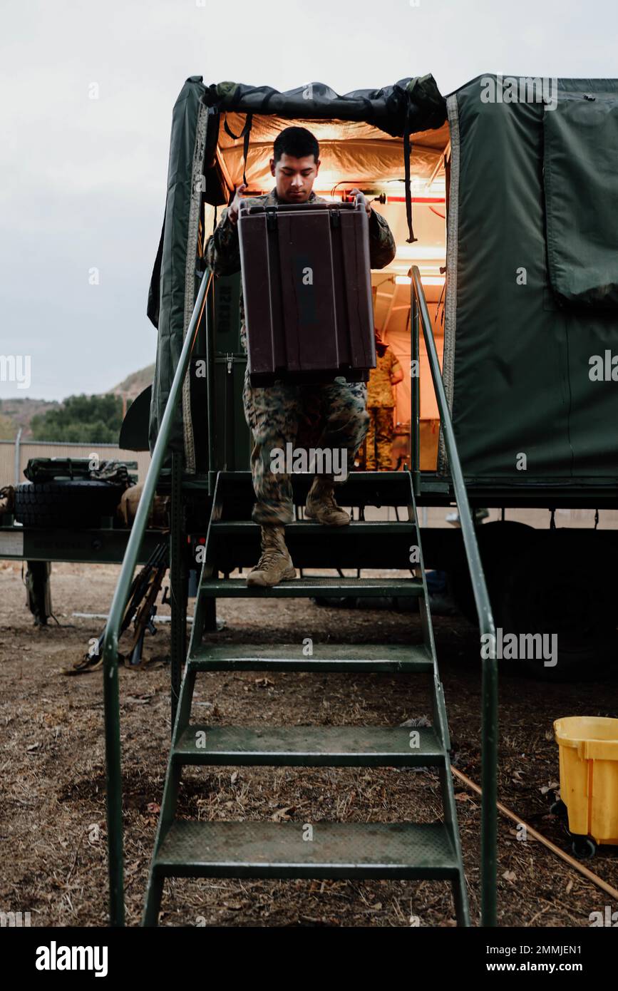 A U.S. Marine with Combat Logistics Regiment 17, 1st Marine Logistics ...