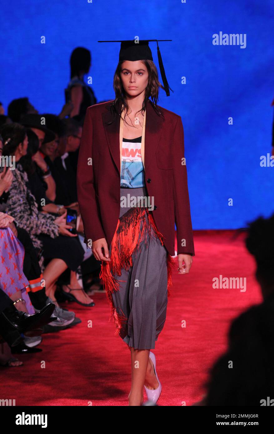 Model Kaia Gerber walks the runway at the Calvin Klein spring 2019 ...