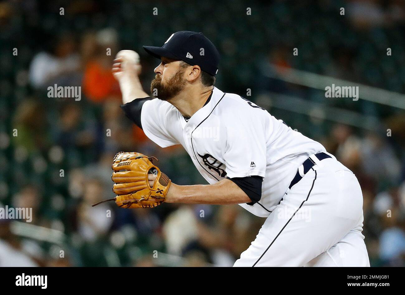 Detroit Tigers relief pitcher Louis Coleman throws against the Houston ...