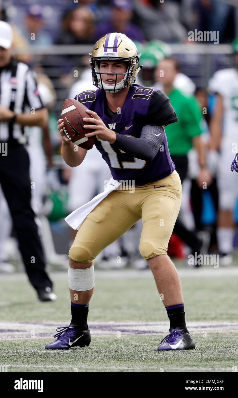 Washington quarterback Jake Haener in action against North Dakota in an ...