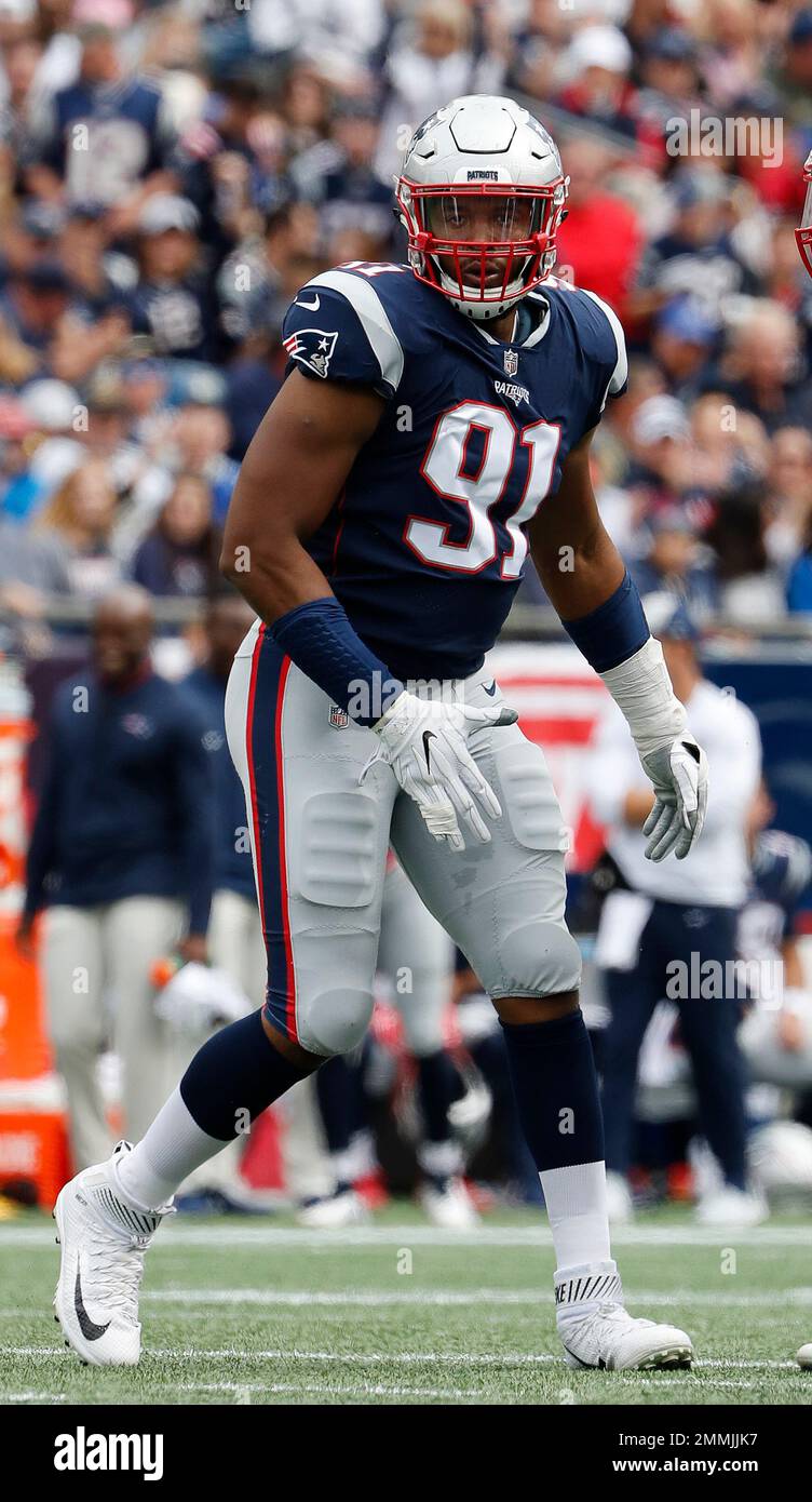 New England Patriots defensive end Deatrich Wise Jr. during an NFL ...