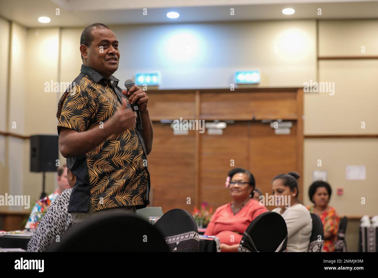 Adriu Naduva, with the United Nations Population Fund (UNFPA), speaks ...