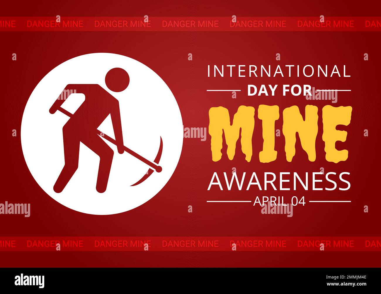 International Mine Awareness Day on April 04 Illustration with Do Not ...