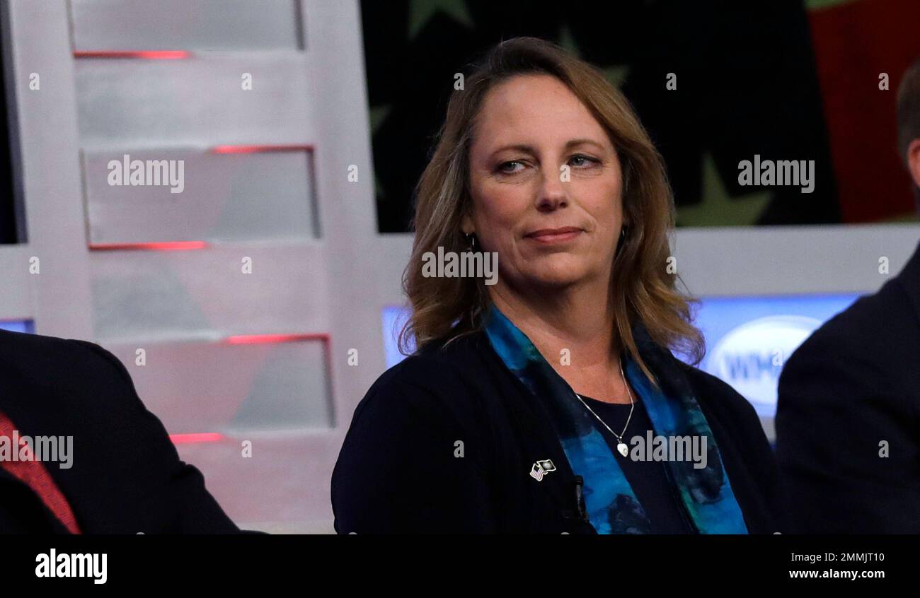 Mindi Messmer prior to a debate for Democratic hopefuls in New ...