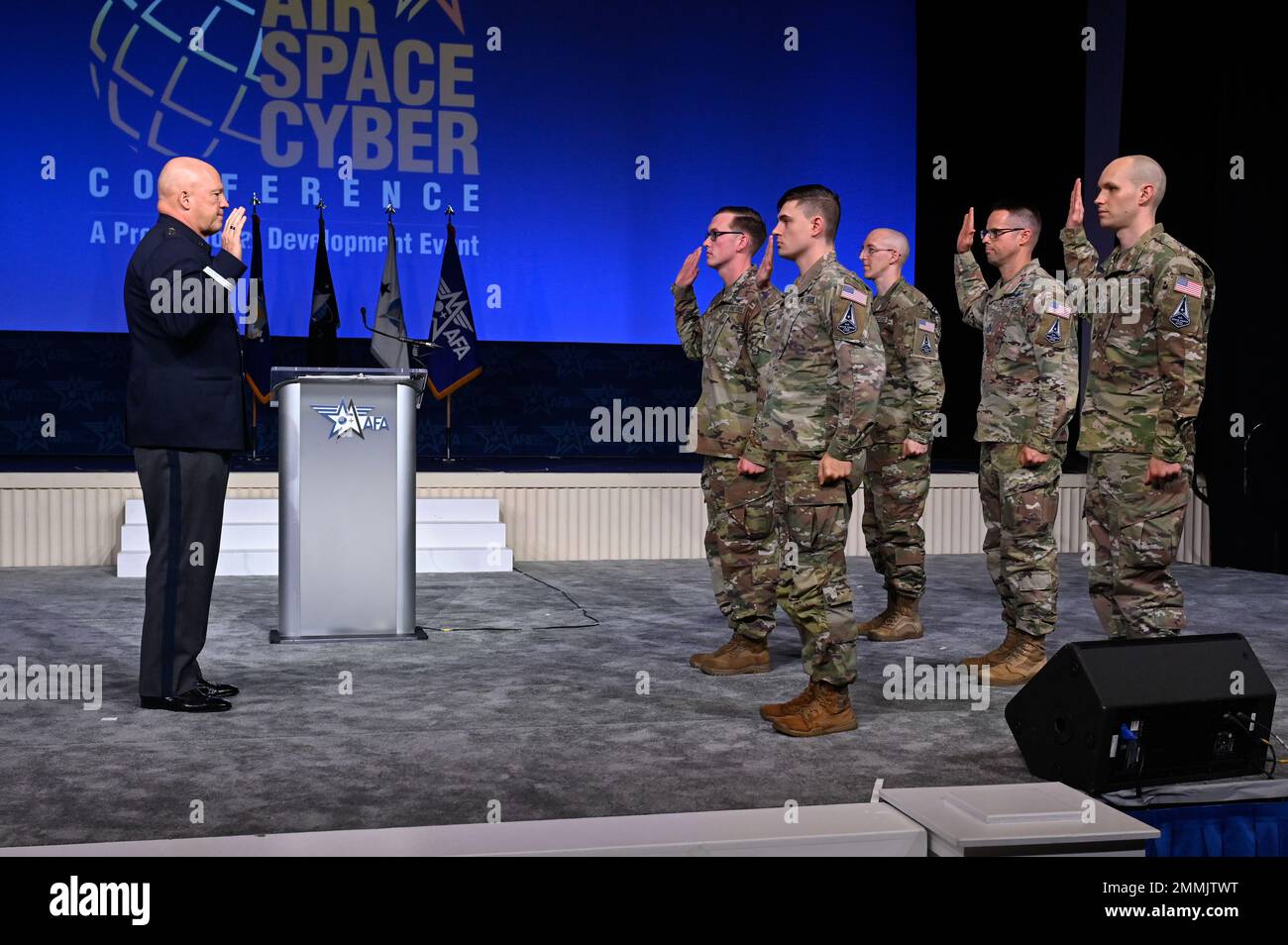 Chief of Space Operations Gen. John W. “Jay” Raymond transfers five ...
