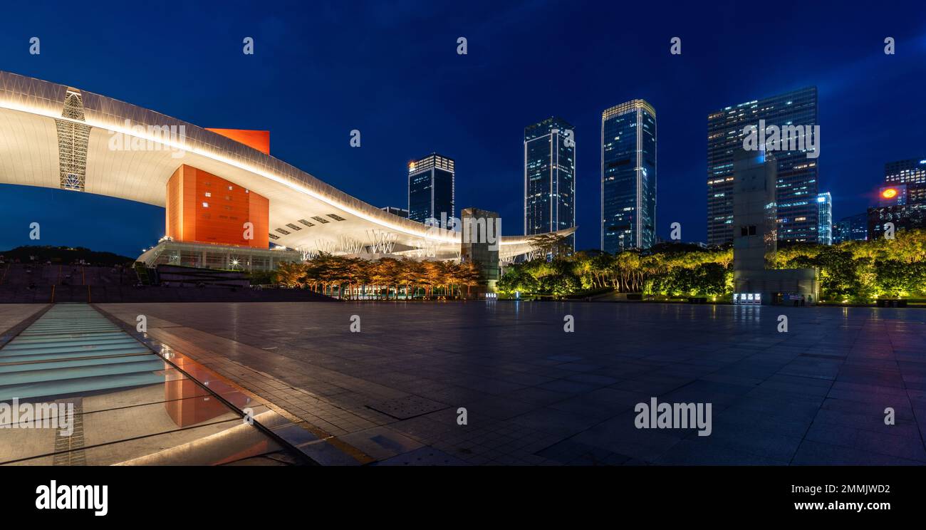 Shenzhen city square at night Stock Photo - Alamy