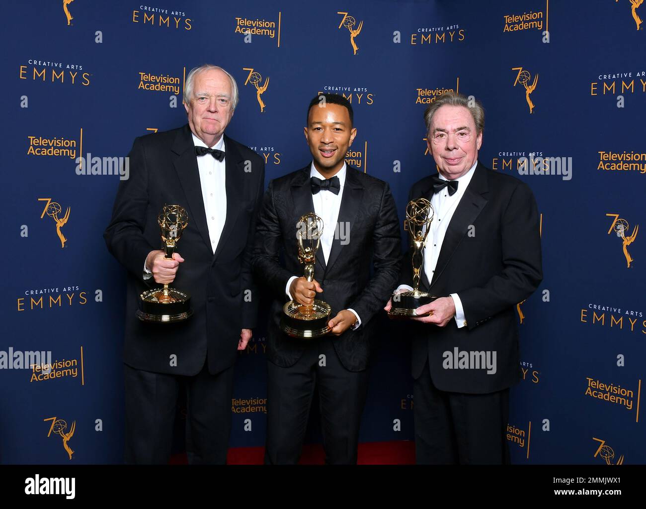 Tim Rice, from left, John Legend, and Andrew Lloyd Webber winners of ...