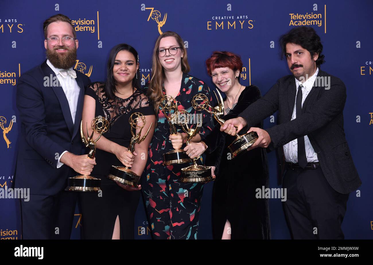 Mike Perry, from left, Erica Perez, Barbara Benas, Maya Edelman, Isam ...