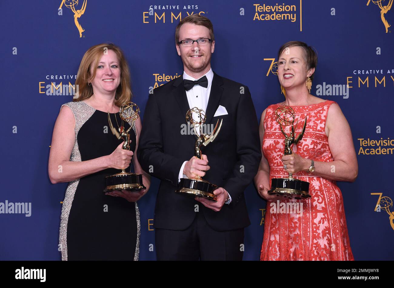 Ellen Fitton, from left, David Crawford and Camille Schrader, winners ...