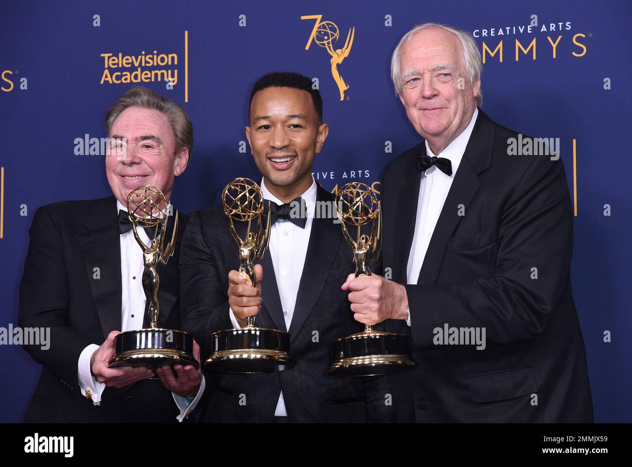 Andrew Lloyd Webber, left, John Legend, and Tim Rice winners of the ...