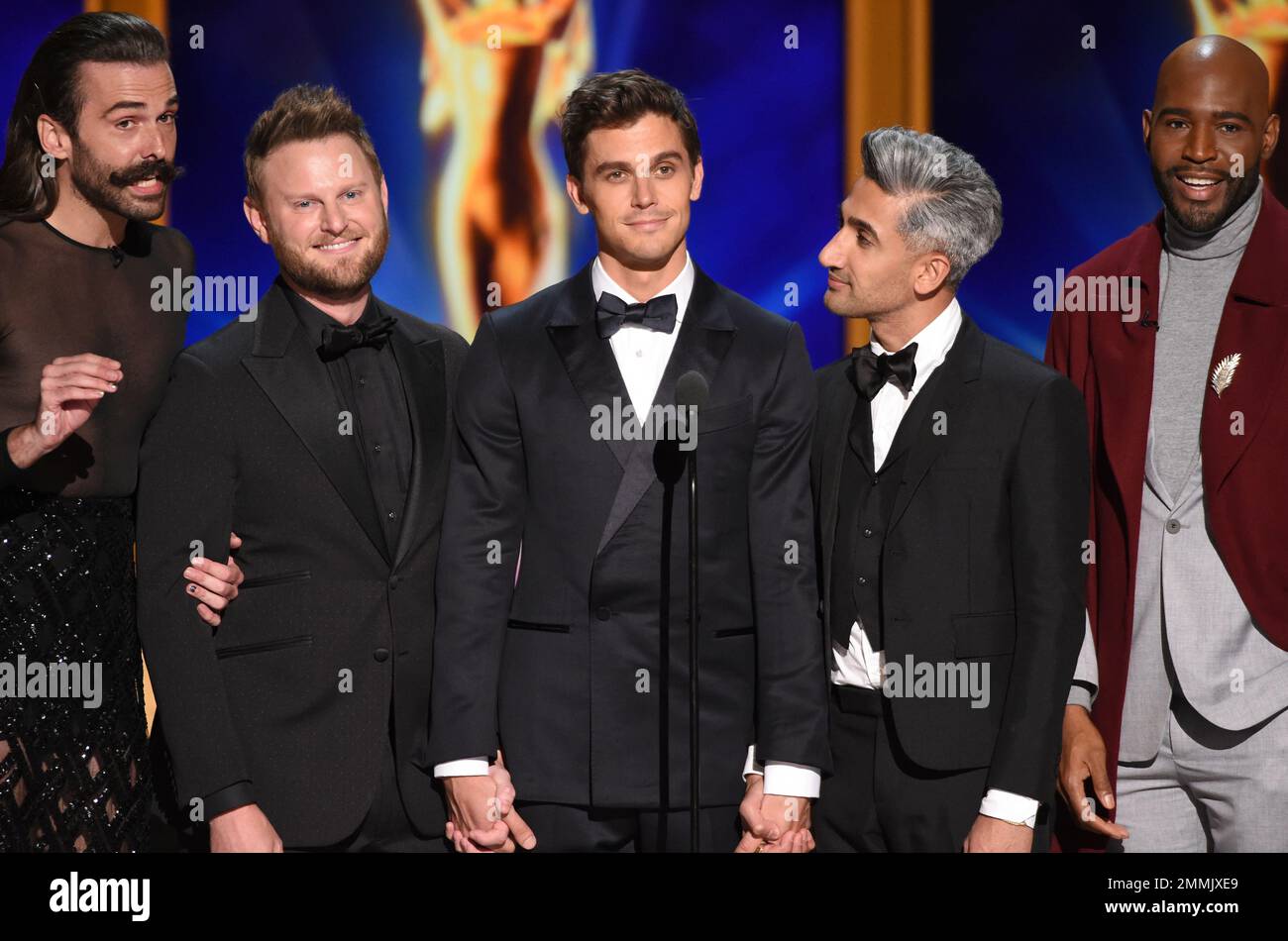 EXCLUSIVE - Jonathan Van Ness, from left, Bobby Berk, Antoni Porowski ...