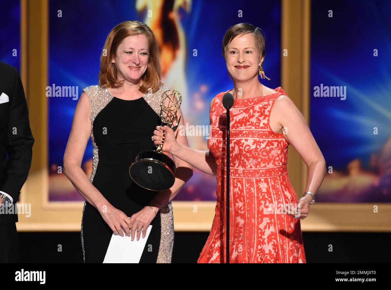 EXCLUSIVE - Ellen Fitton, left, and Camille Schrader, accept the award ...
