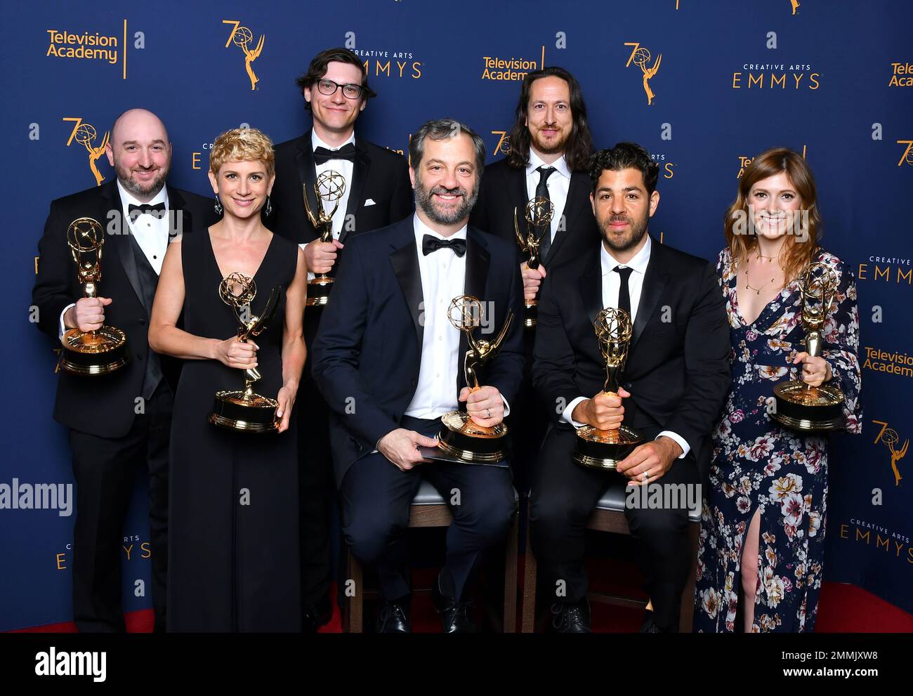 Josh Church, from left, Sara Bernstein, Sam Fishell, Judd Apatow ...