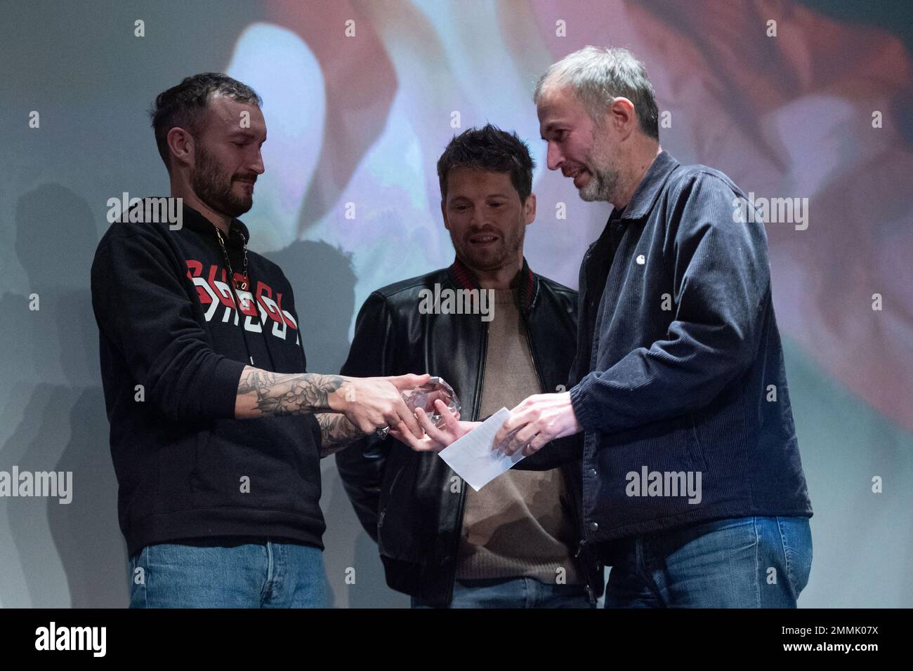 Sebastien Marnier, Pierre Deladonchamps and Thomas Salvador attending ...