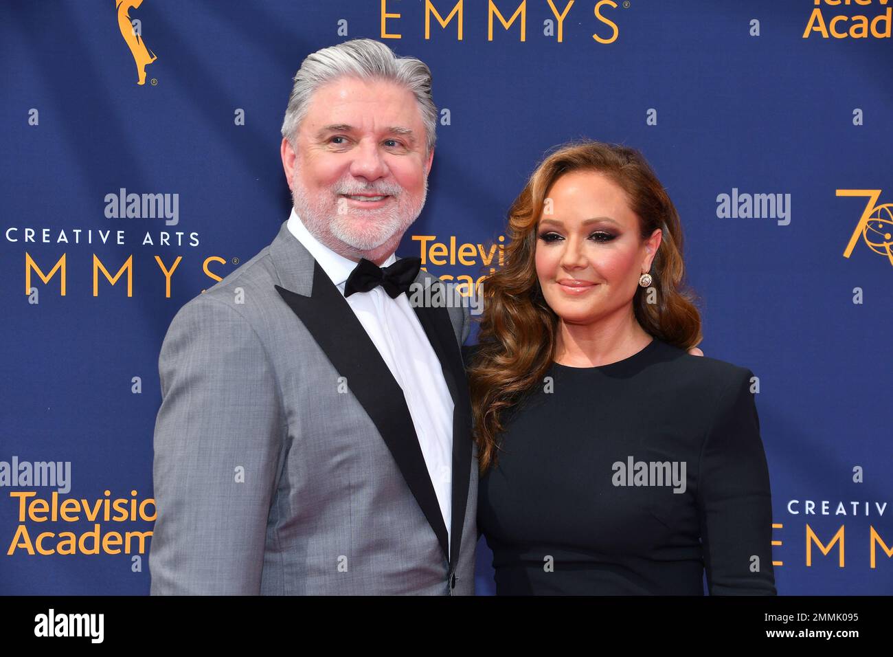 Mike Rinder, left, and Leah Remini arrive at night two of the ...