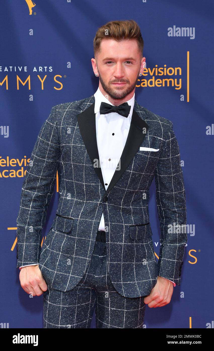 Travis Wall arrives at night two of the Television Academy's 2018 ...