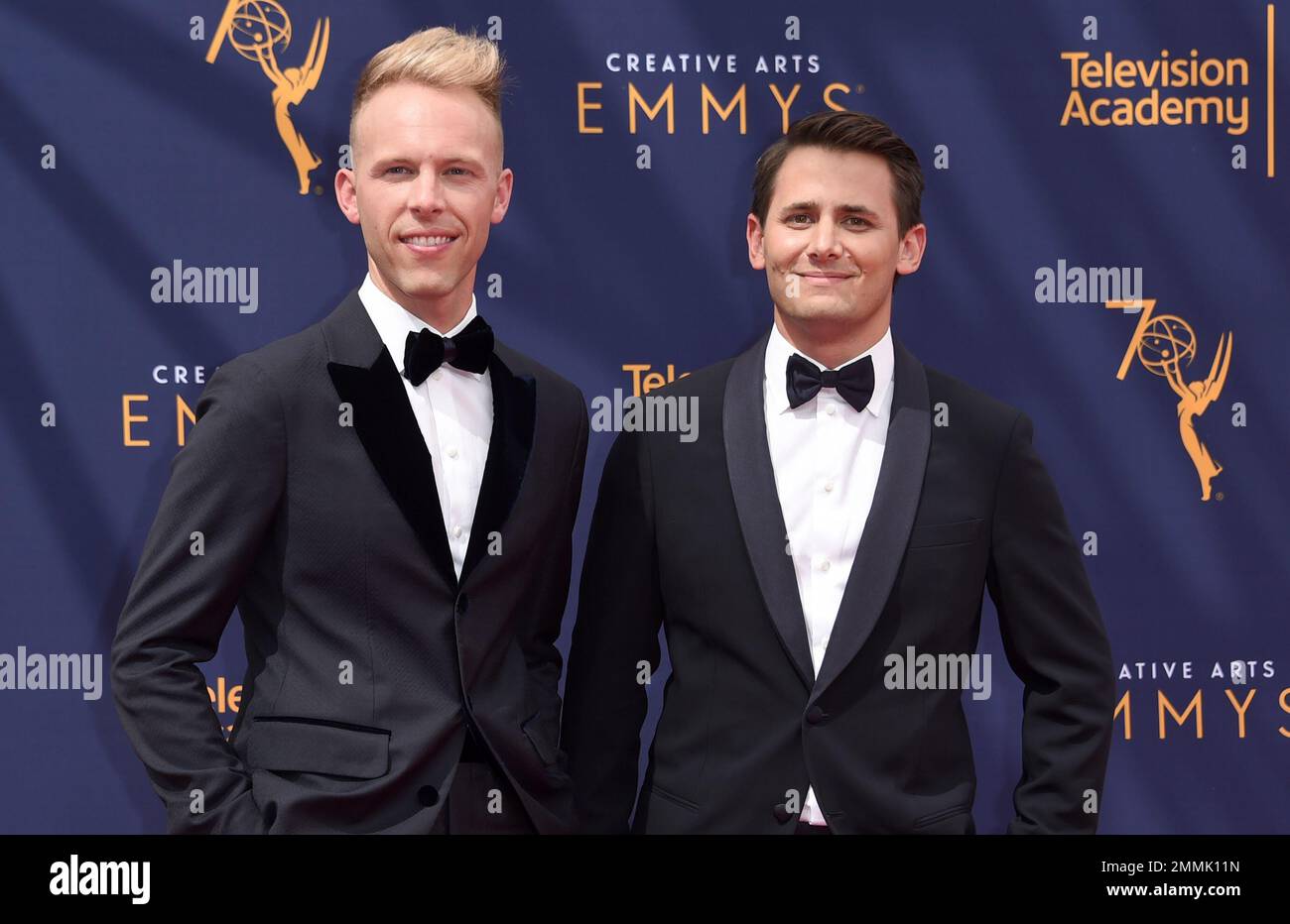 Justin Paul, left, and Benj Pasek arrives at night two of the Creative ...