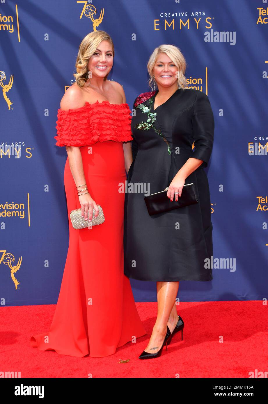 Danielle Gervais, left, and Gretchen Palek arrive at night two of the ...