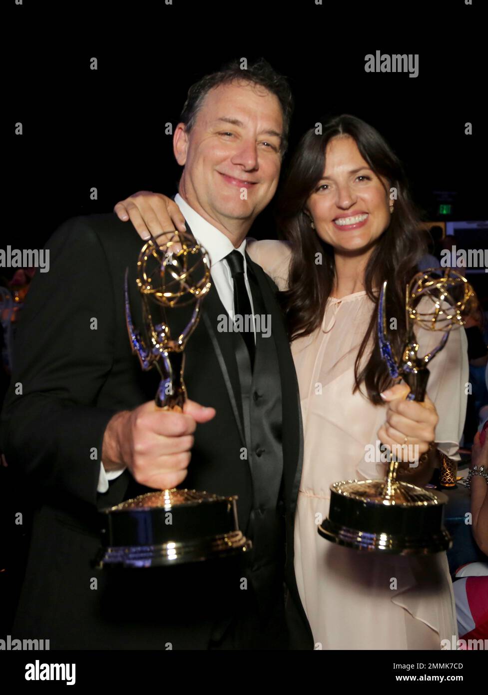 Mathew Waters, left, and Onnalee Blank attend the Governors Ball during ...