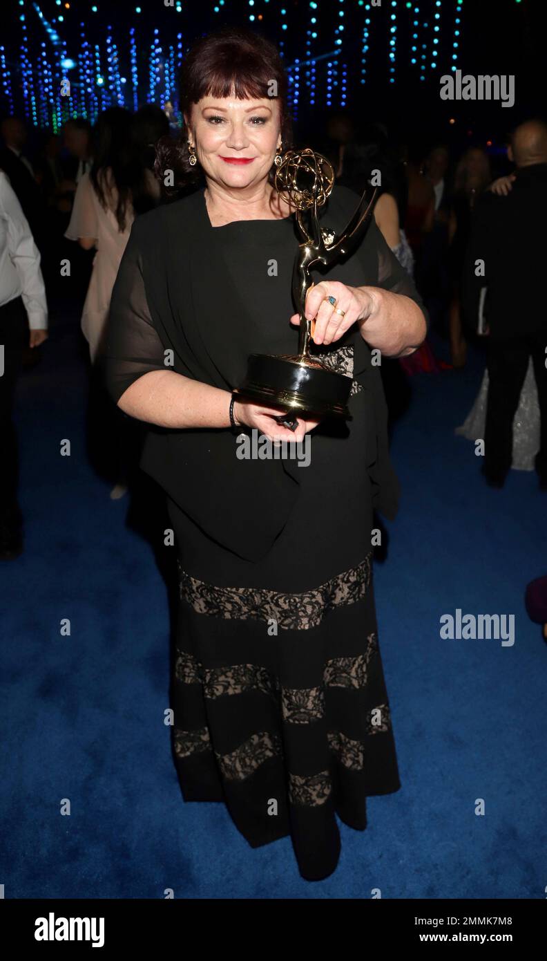 Robin Beauchesne, winner of the award for outstanding makeup for a ...