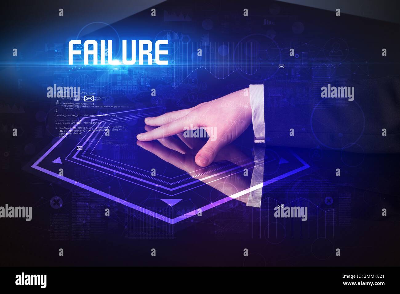 Hand touching digital table concept Stock Photo - Alamy